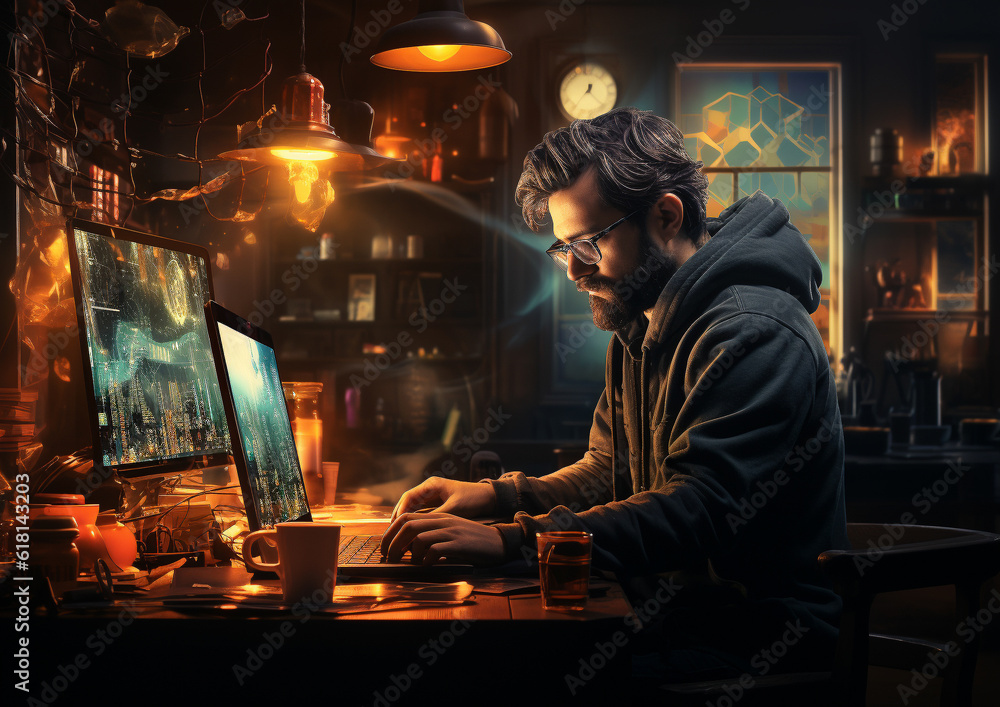 Developer Coding A Web3 Application Stock Illustration Adobe Stock