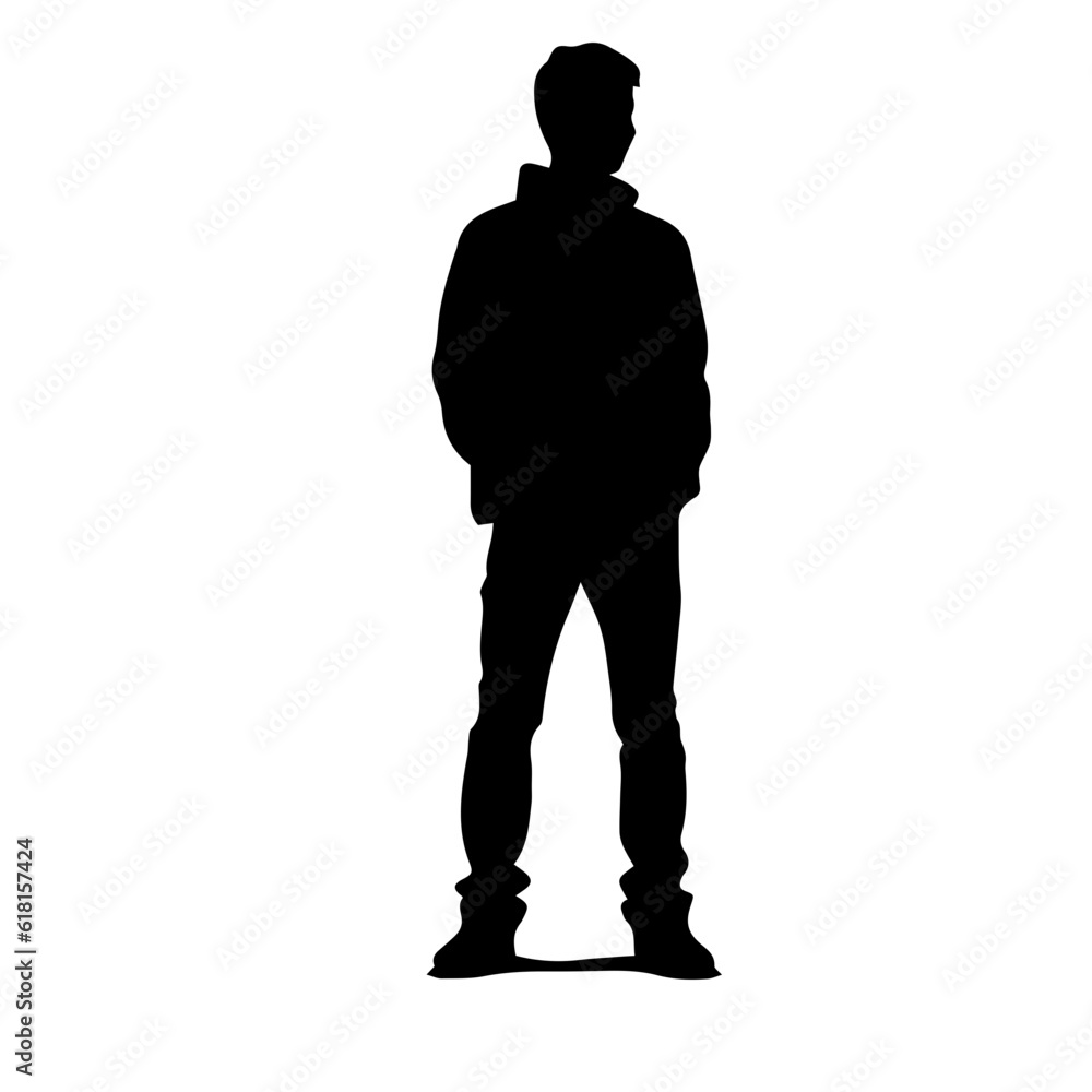 person standing silhouette illustration Stock Vector | Adobe Stock