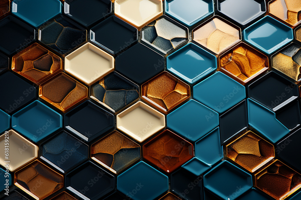 Geometric Hexagon A Contemporary Hexagonal Tile Pattern With Geometric Shapes Types Of Tiles