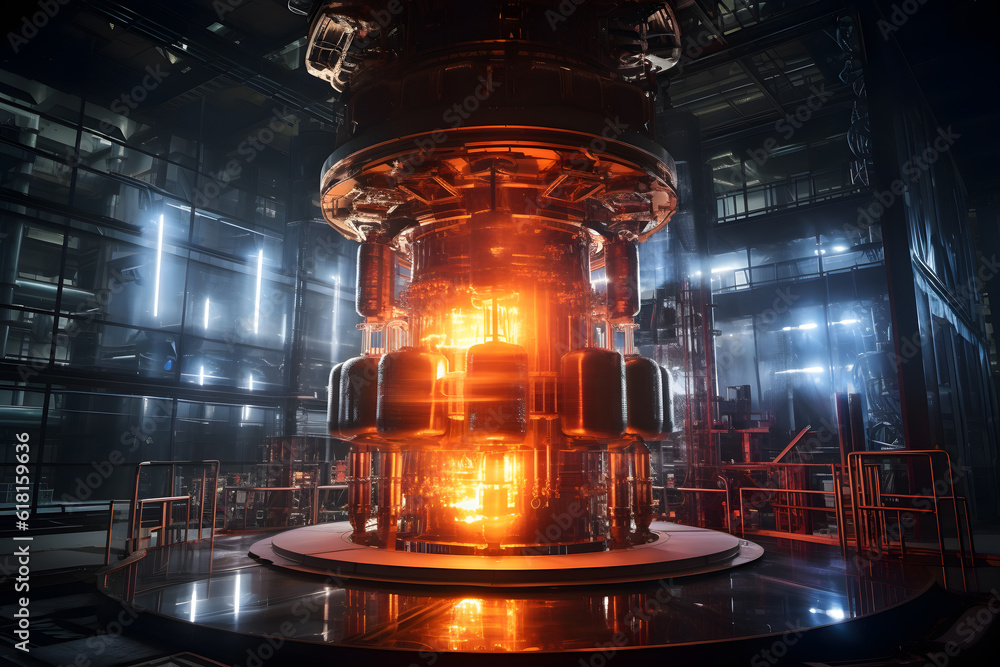 Look inside a nuclear fusion reactor Stock Illustration | Adobe Stock