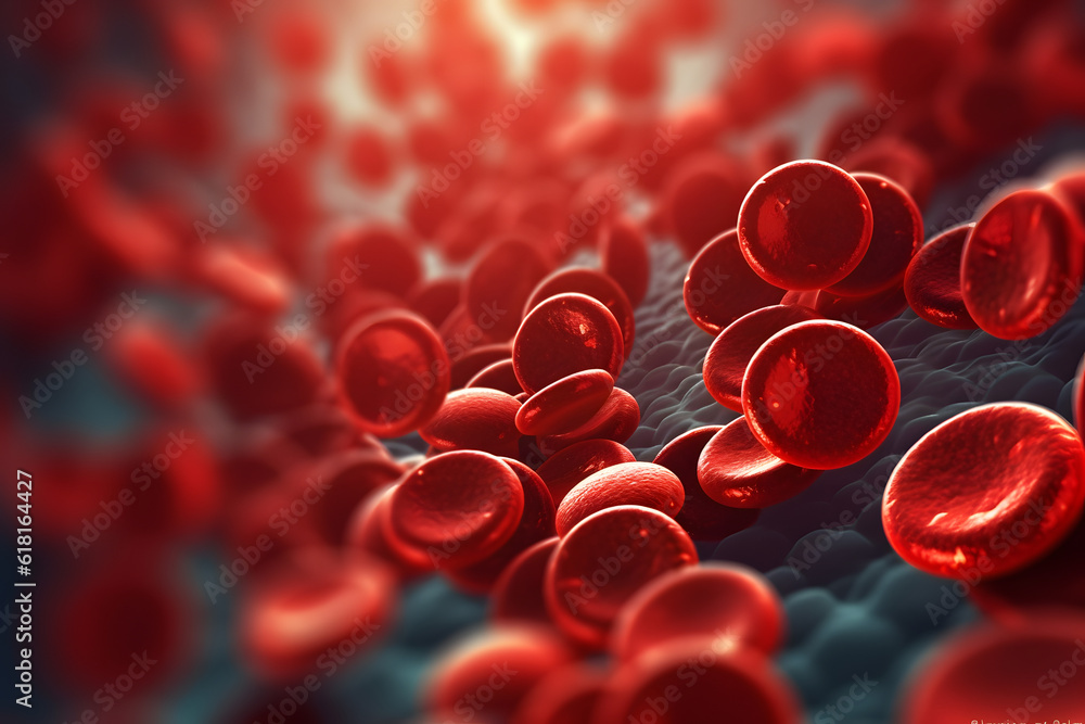Red blood cells medical design. Medical science background. Blood ...