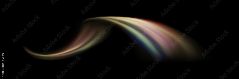 Light everyday glowing effect. Abstract light lines of movement and ...