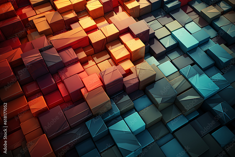 Digital Pixels: A pixelated tile pattern with a digital aesthetic ...