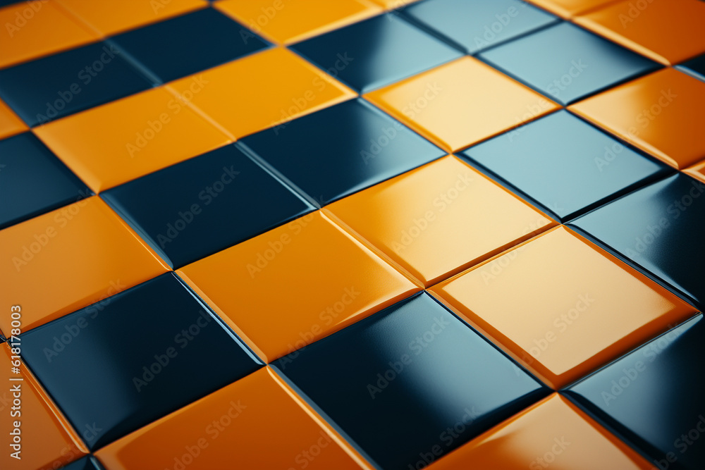 Retro Checkerboard: A vintage-inspired checkerboard pattern in bold ...