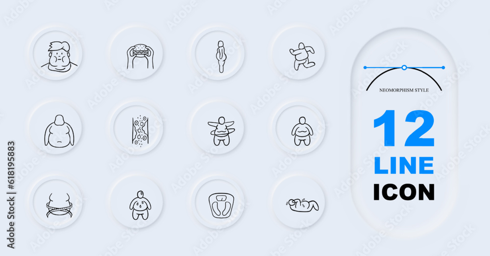 Excess Weight Icon. Health concern, weight management, body mass index ...