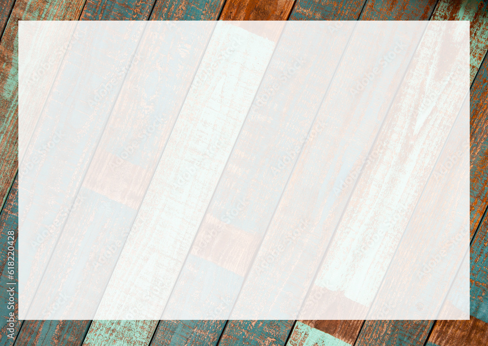 Edit Grid with translucent margins on top of images on wooden boards ...