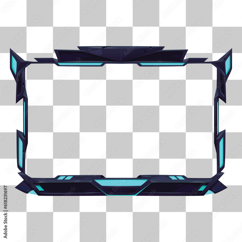 Game stream frames. Glow theme for live conference of gaming streamers ...