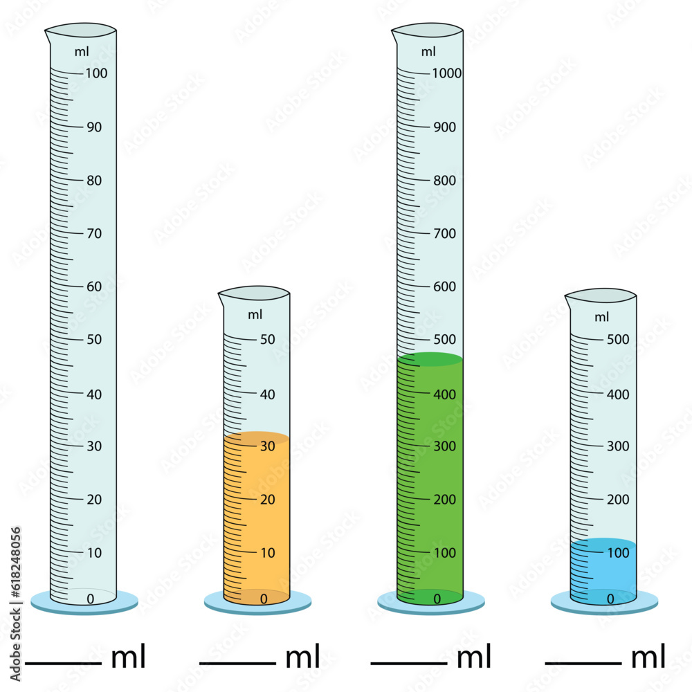 Measuring cylinder. Vector illustration. Cylinder graduated tube vector ... Measuring cylinder. Vector illustration. Cylinder graduated tube vector ...