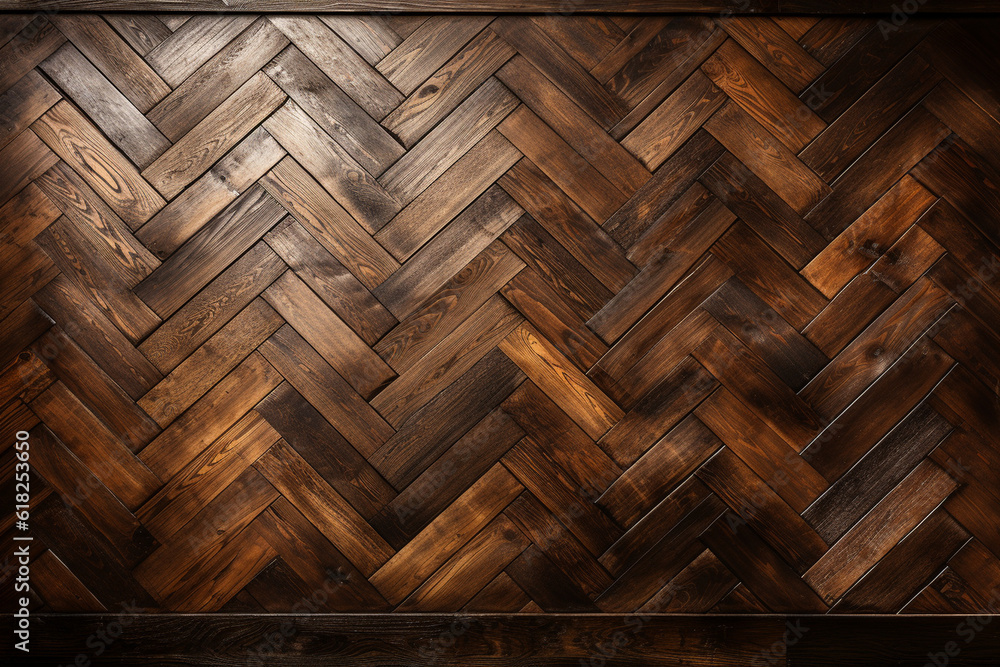 Rustic Pine: Rustic pine wood arranged in a charming parquet layout ...