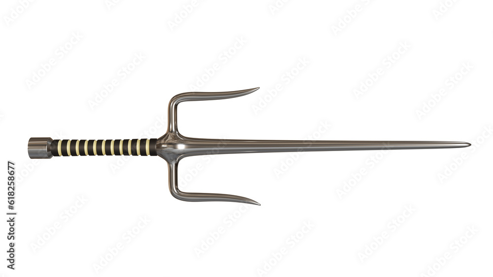 Sai weapon isolated on white and transparent background. Weapon concept ...