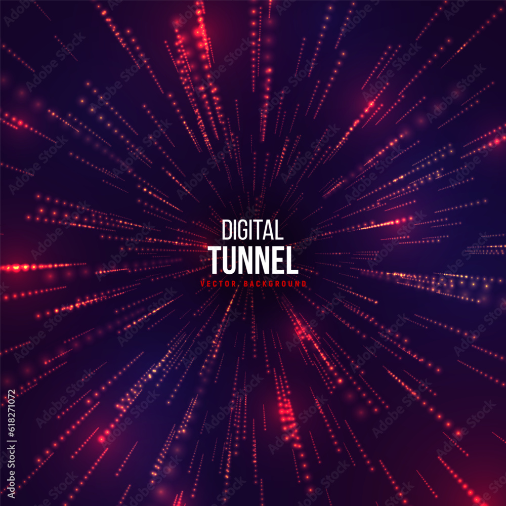 Portal with light effects. Neon futuristic tunnel. Abstract ...