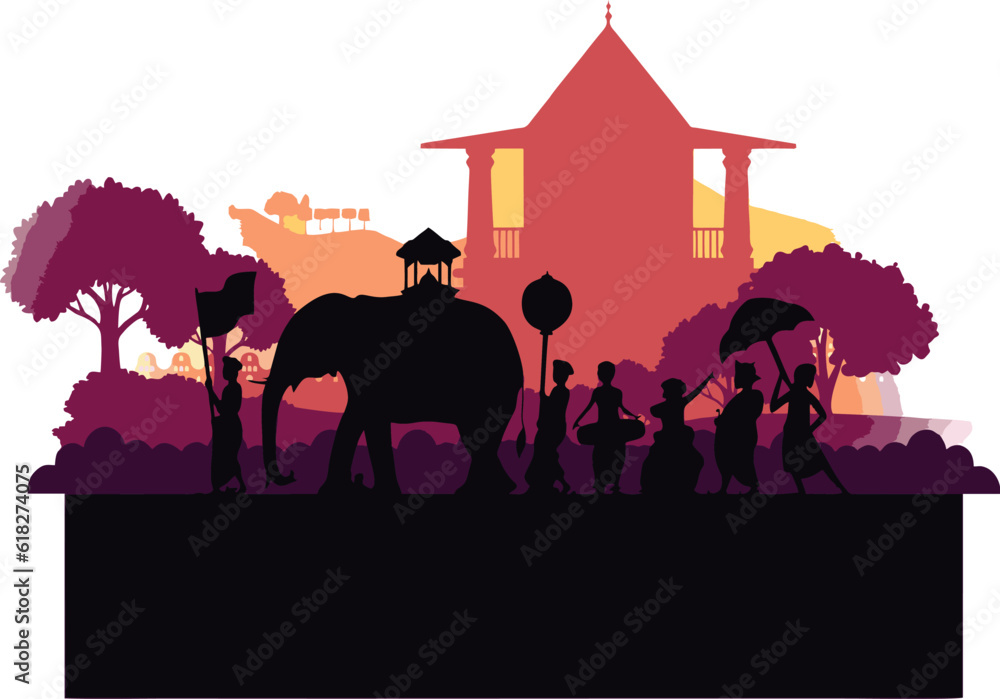 Esala Perahara Sri Lanka Poya Day Esala Kandy Cultural Stock Vector ...