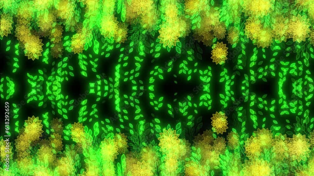 Glowing Flower Falling Animation Background, Romantic Flower Particle ...