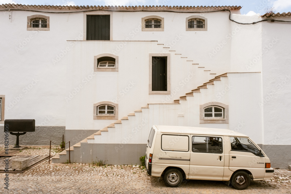 Arabic or moorish architecture style house and stairs Stock Photo ...