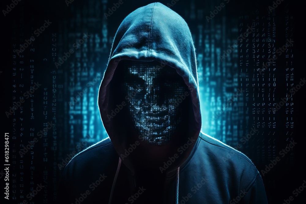 Hacker with hoodie, Intriguing Fusion of Darkness and Technology ...