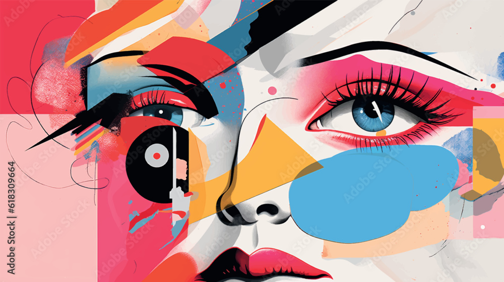 mood board vector, mood board, vector illustration, background Stock ...