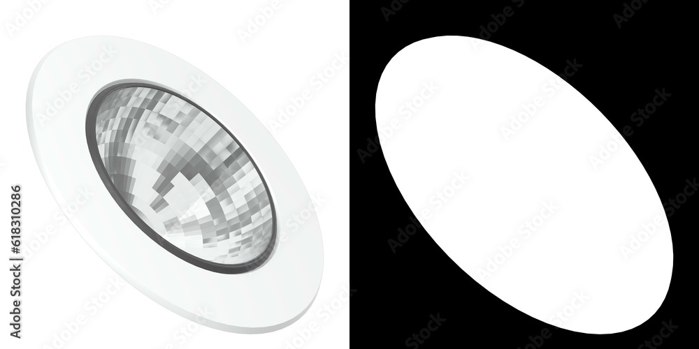 3D rendering illustration of a recessed LED ceiling spotlight Stock ...