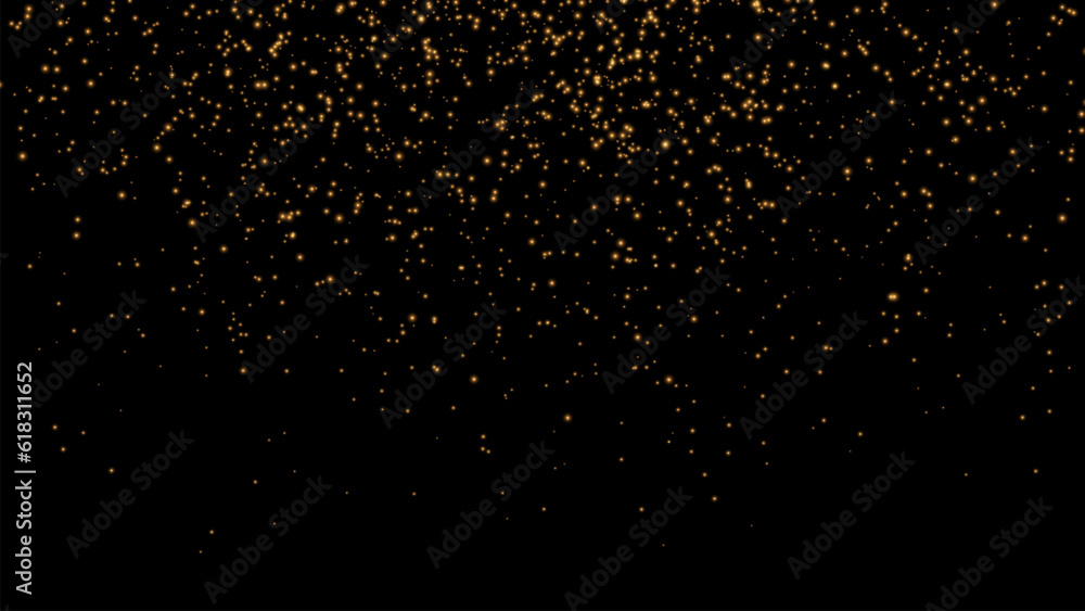 Glitter particles effect. Gold glittering Space star dust trail ...