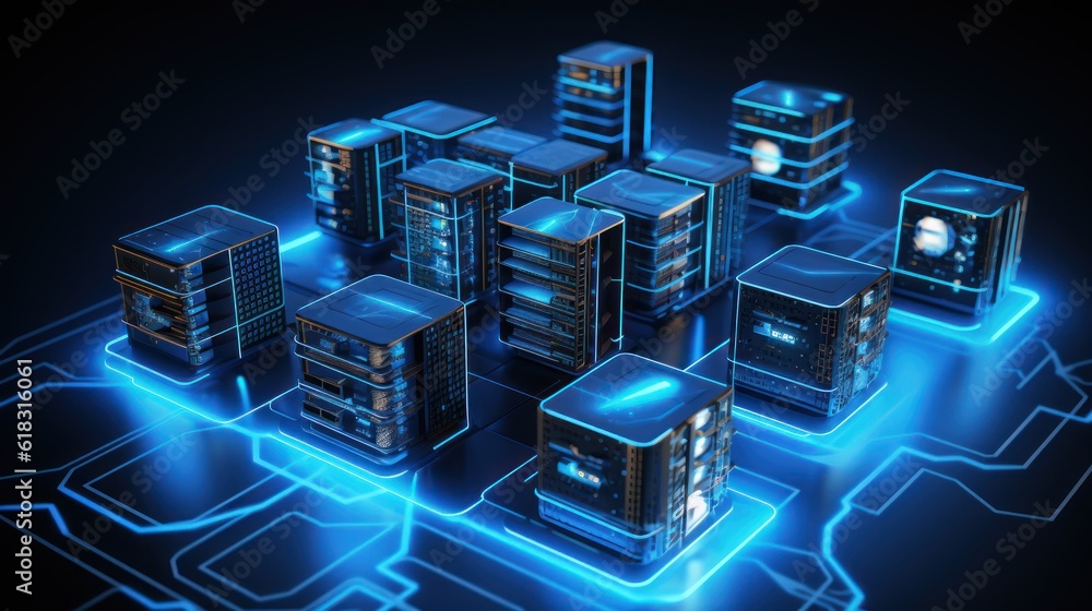 Comprehensive IT infrastructure setup, including servers, switches, routers, and structured ...