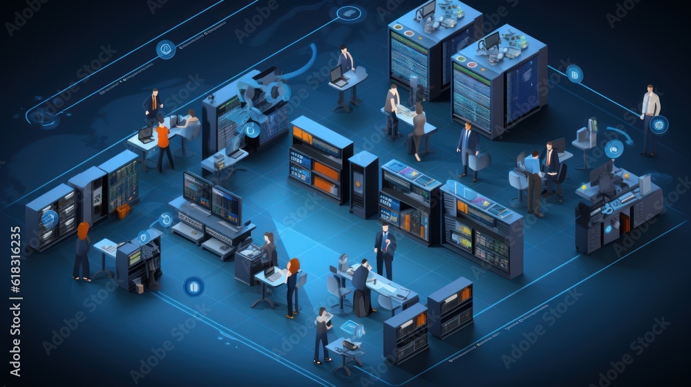 Comprehensive IT infrastructure setup, including servers, switches ...