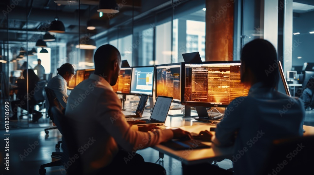 A Scene Showcasing A Team Of Software Developers Coding Collaborating And Testing Applications