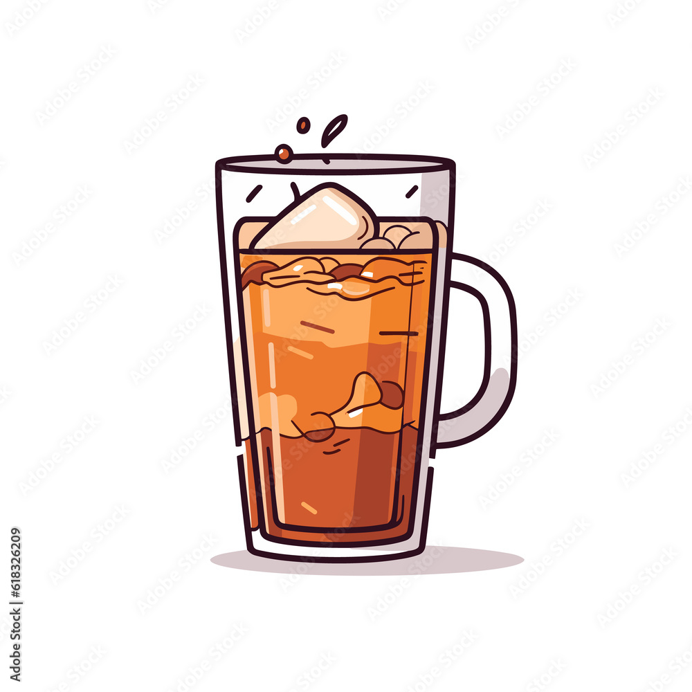 Cartoon Chai tea , PNG Cartoon, Illustration Stock Illustration | Adobe ...