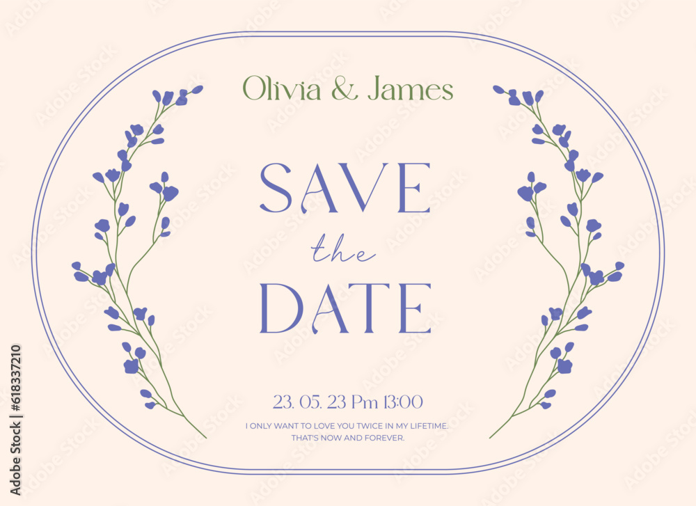 A simple and trendy style card, invitation, panel design frame ...