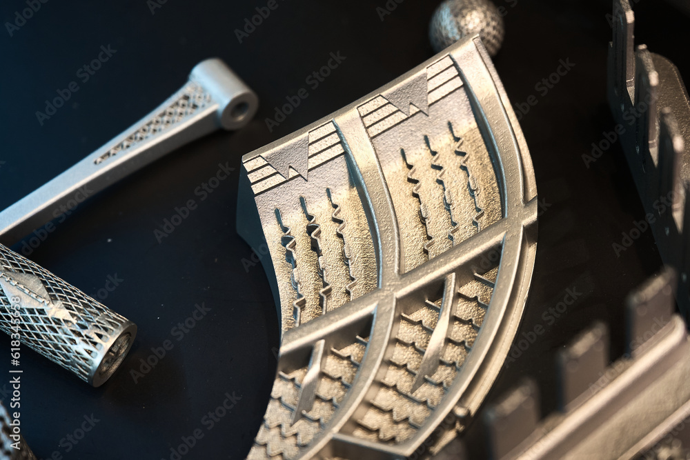 Samples of details procured with metal powder 3d printing Stock Photo ... Samples of details procured with metal powder 3d printing Stock Photo ...
