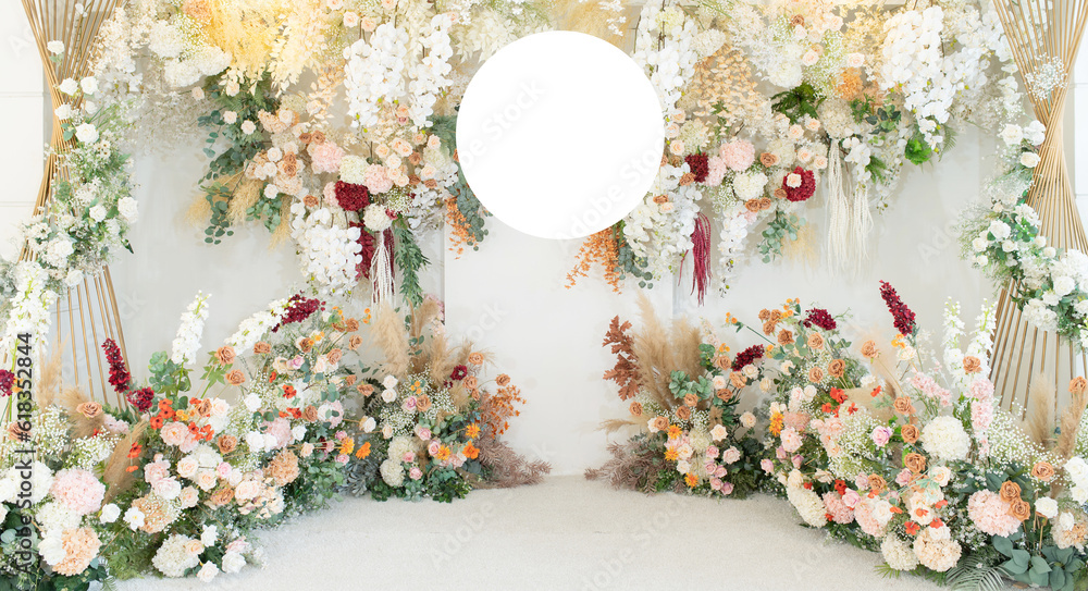 wedding flower backdrop background, colorful background, fresh rose ...