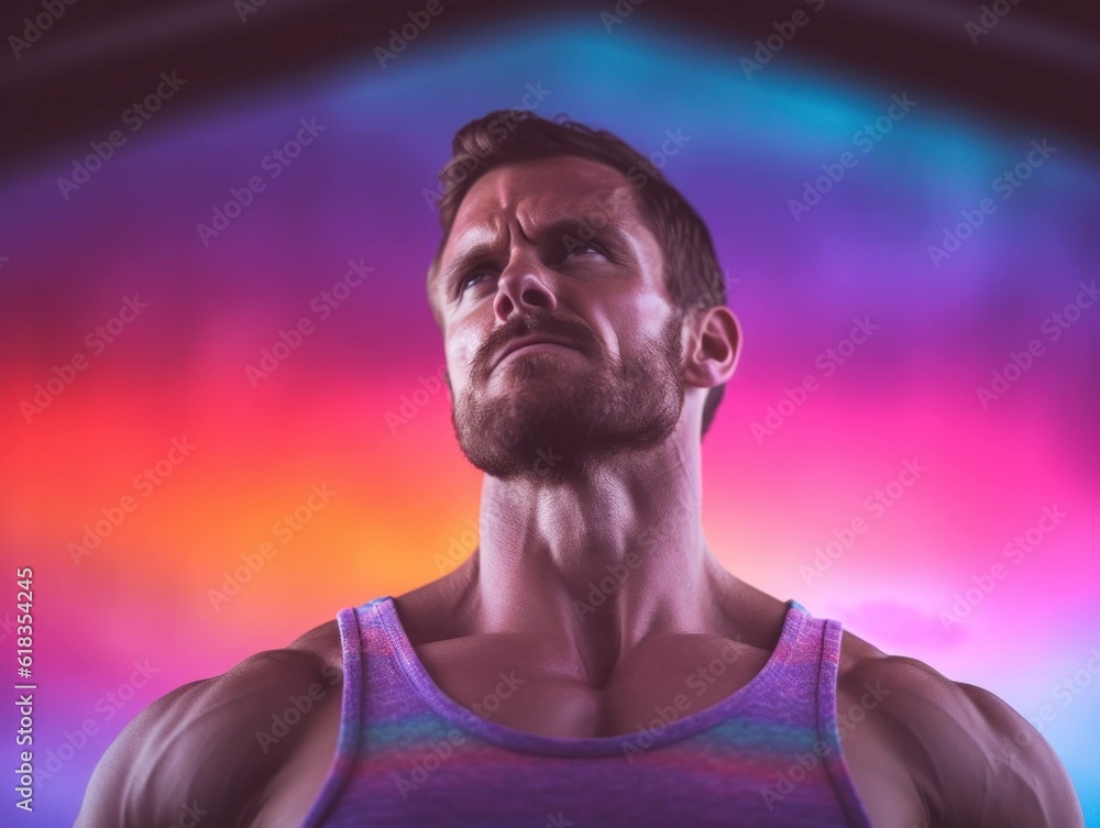 alpha male with muscles and sharp cheek bones 80s style action hero ...