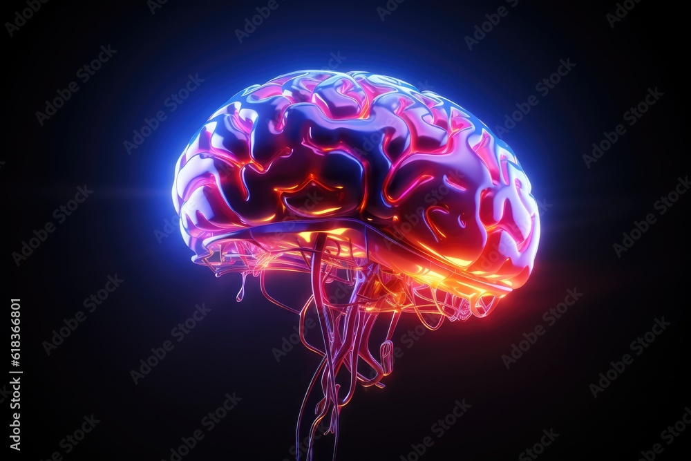 Brain Health Day in China, 3d rendered illustration of the brain, 3D ...