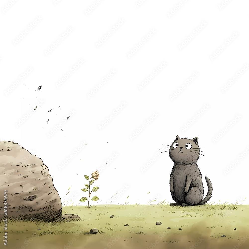 All About Cat Illustrations. Cartoon style characters Design. Cute ...