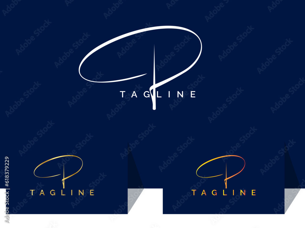 Signature P letter logo design. Signature P. Handwritten P. Script ...