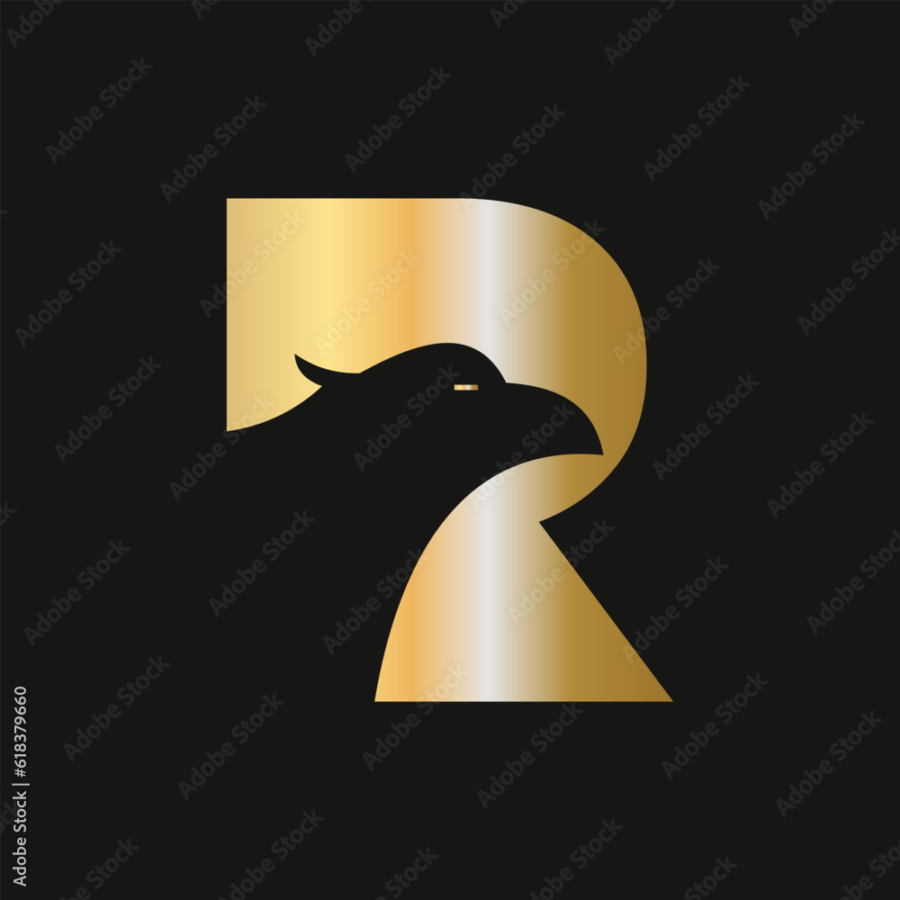 Letter R Eagle Logo Design. Transportation Symbol Vector Template Stock ...