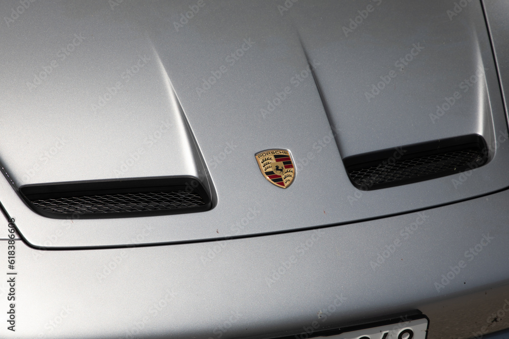 Porsche 911 GT3 touring sport german car logo brand and text sign Stock ...