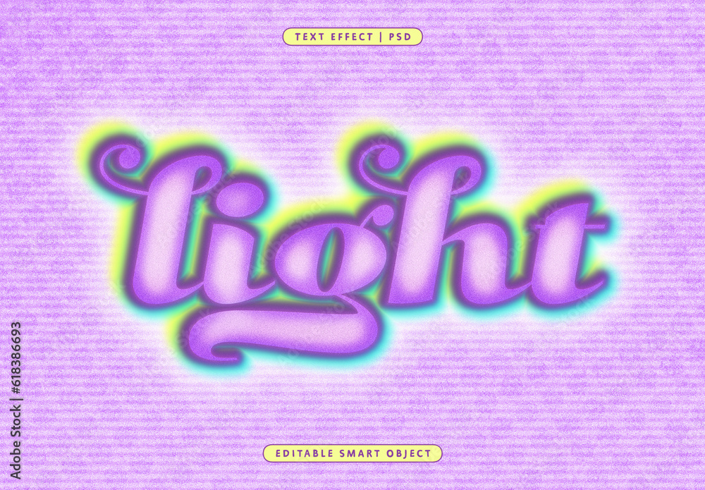 Vibrant Colorful Text Effect Stock Template | Adobe Stock