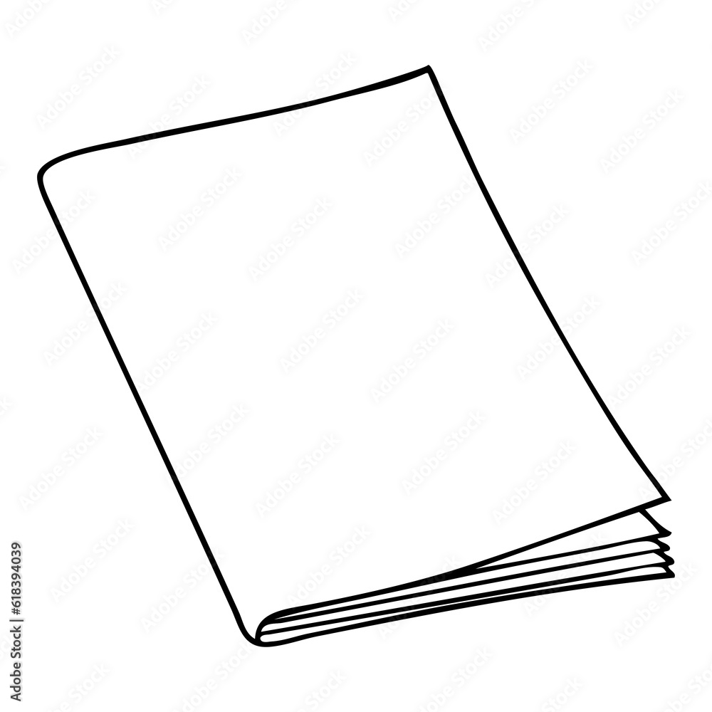 book outline vector illustration Stock Vector | Adobe Stock