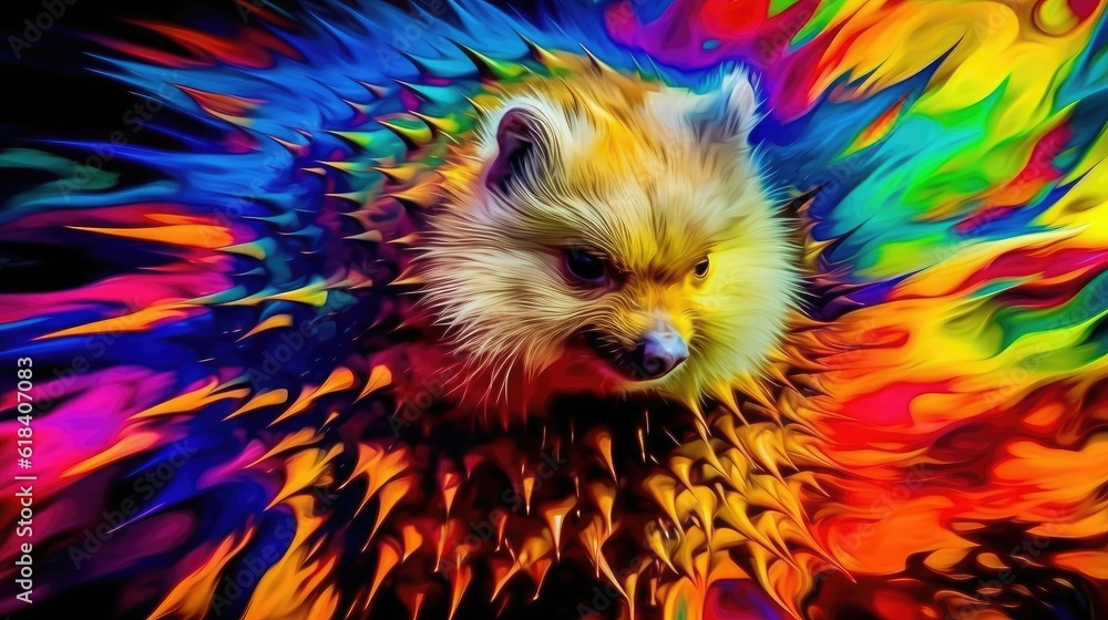hedgehog form and spirit through an abstract lens. dynamic and ...