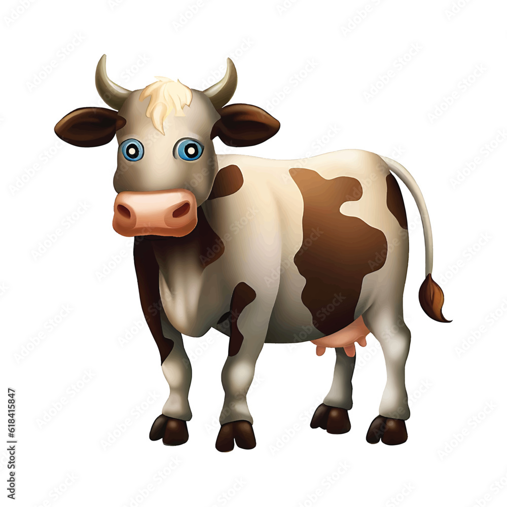 Experience the charm of the countryside with our 'Cow Vector' This ...