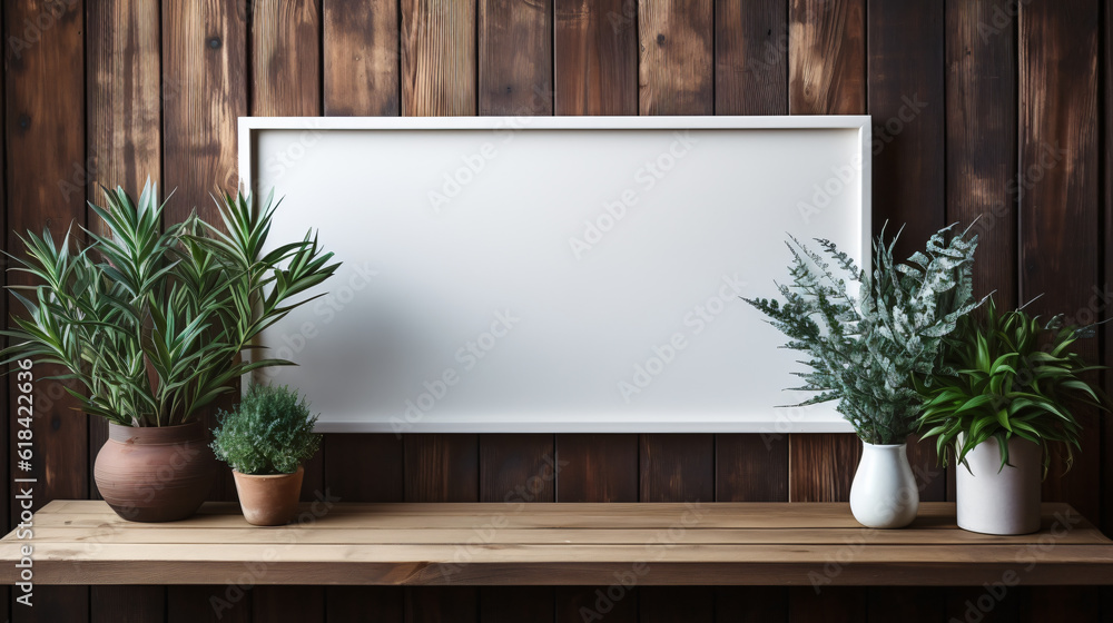 blank mural, mock-up mural in living room or bedroom atmosphere with ...