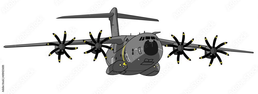 Airbus A400 Editable Vector Illustration - For Poster, Banner and Patch ...