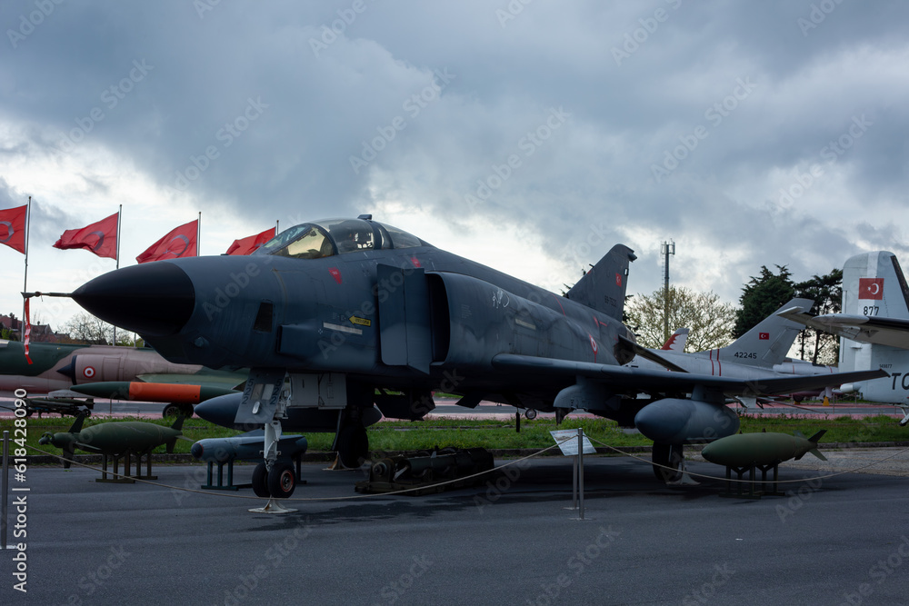 Istanbul, Yesilkoy - Turkey - 04.20.2023: F-4 Phantom Fighter Jet Plane ...