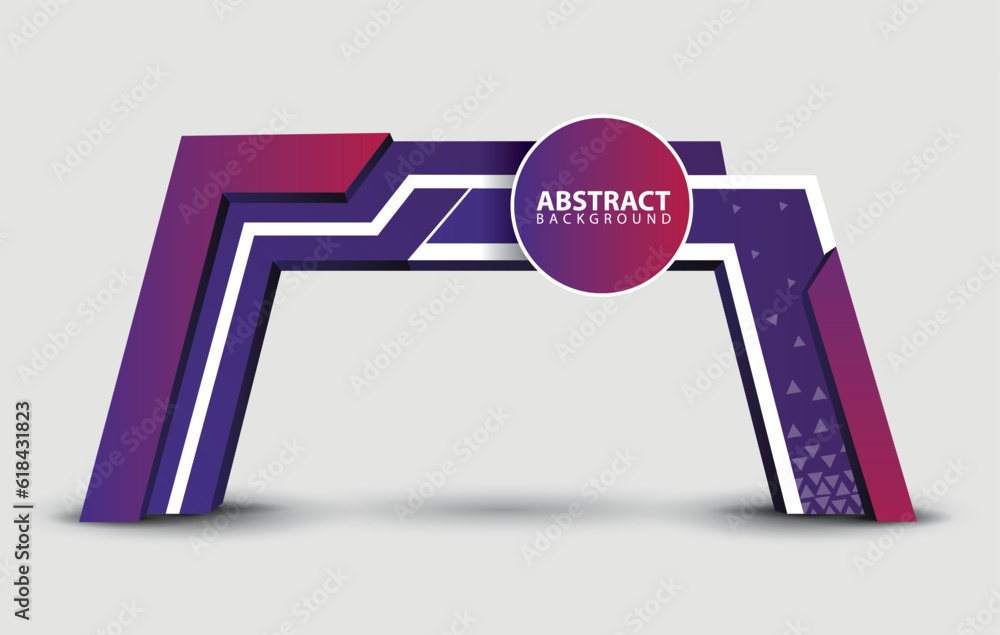 exhibition stand Gate entrance vector with for mock up event display ...