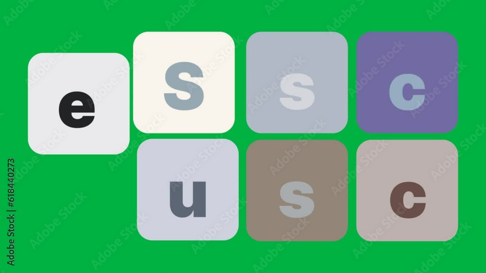 An animated 'Success' text, appearing as jumbled puzzle pieces with a ...