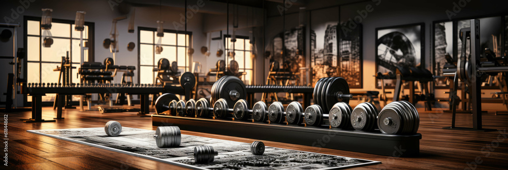 a comprehensive set of gym weights presented in high-definition ...