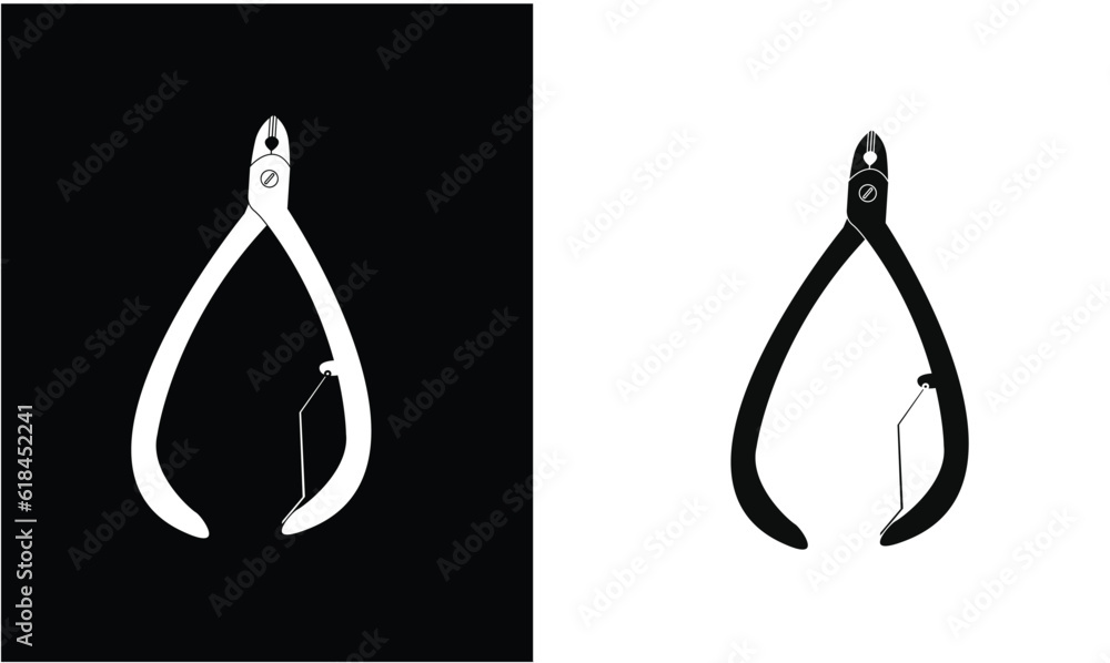 Nail cutting scissors vector illustration. Manicure tool clipart ...