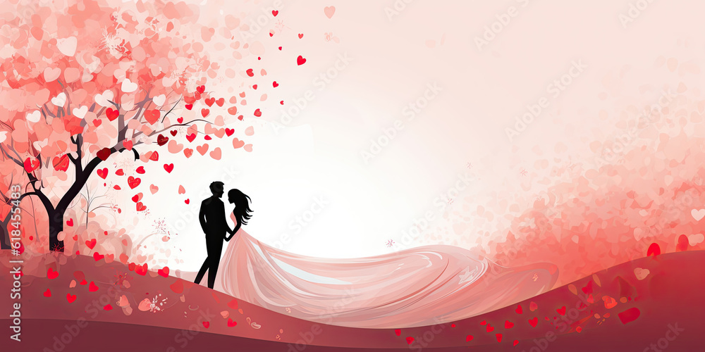 Wedding background banner illustration backdrop marriage design ...