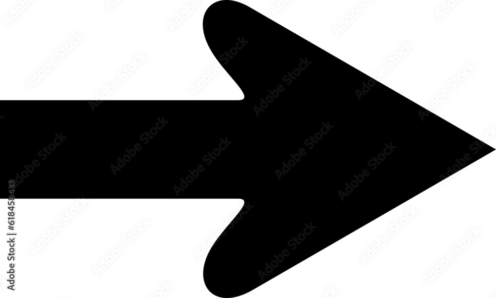Arrow Icon Right Sign Cursor Pointer Symbol Button Stock Vector | Adobe ...