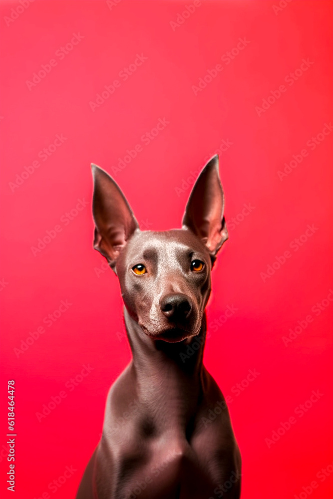 Cute dog of the xoloitzcuintle breed is posing in studio Stock ...