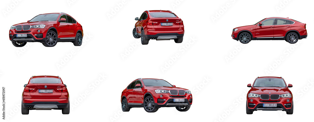 High-Quality BMW X4 Red xDrive PNG Set - Realistic Transparent ...